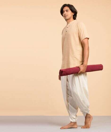 Cotton Yoga Mat Rubber Coated — Isha Life SG