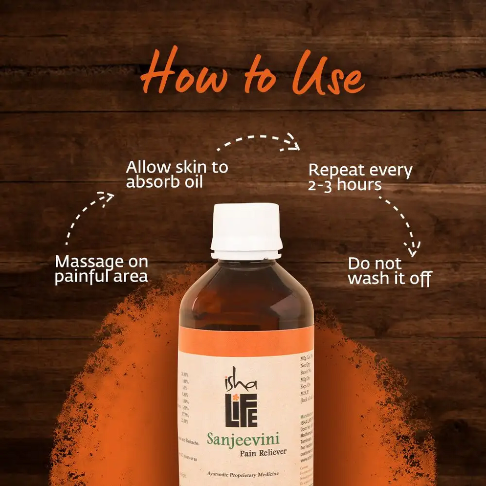 Sanjeevini Pain Reliever Oil 100ml — Isha Life SG